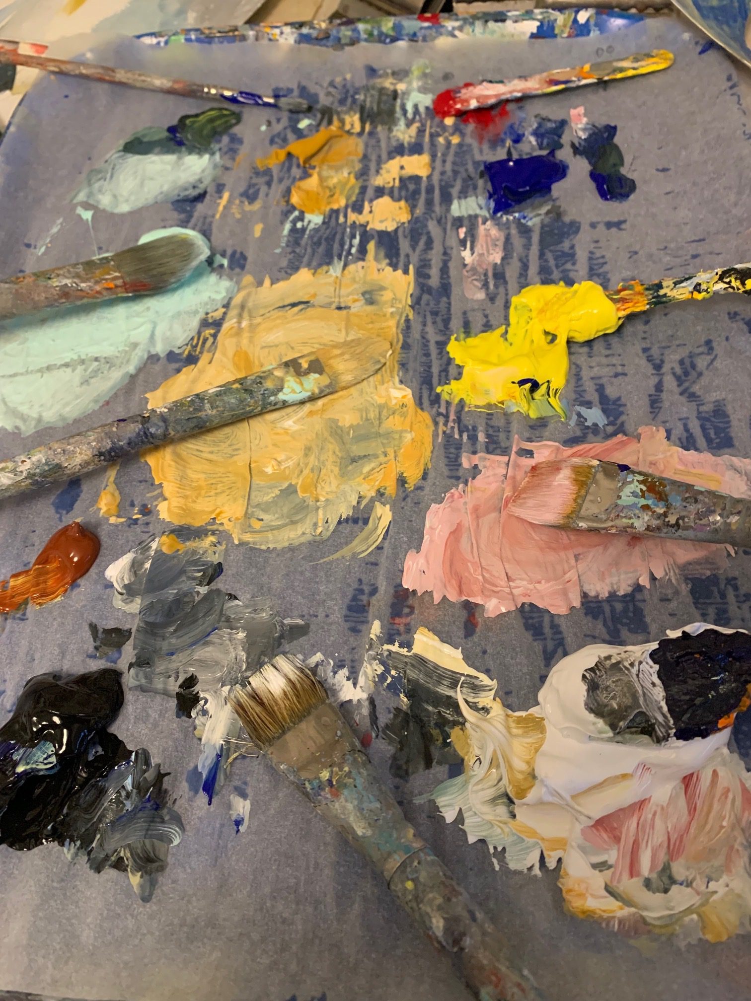 My February Painting Palette. - Angela Herbert-Hodges, artist